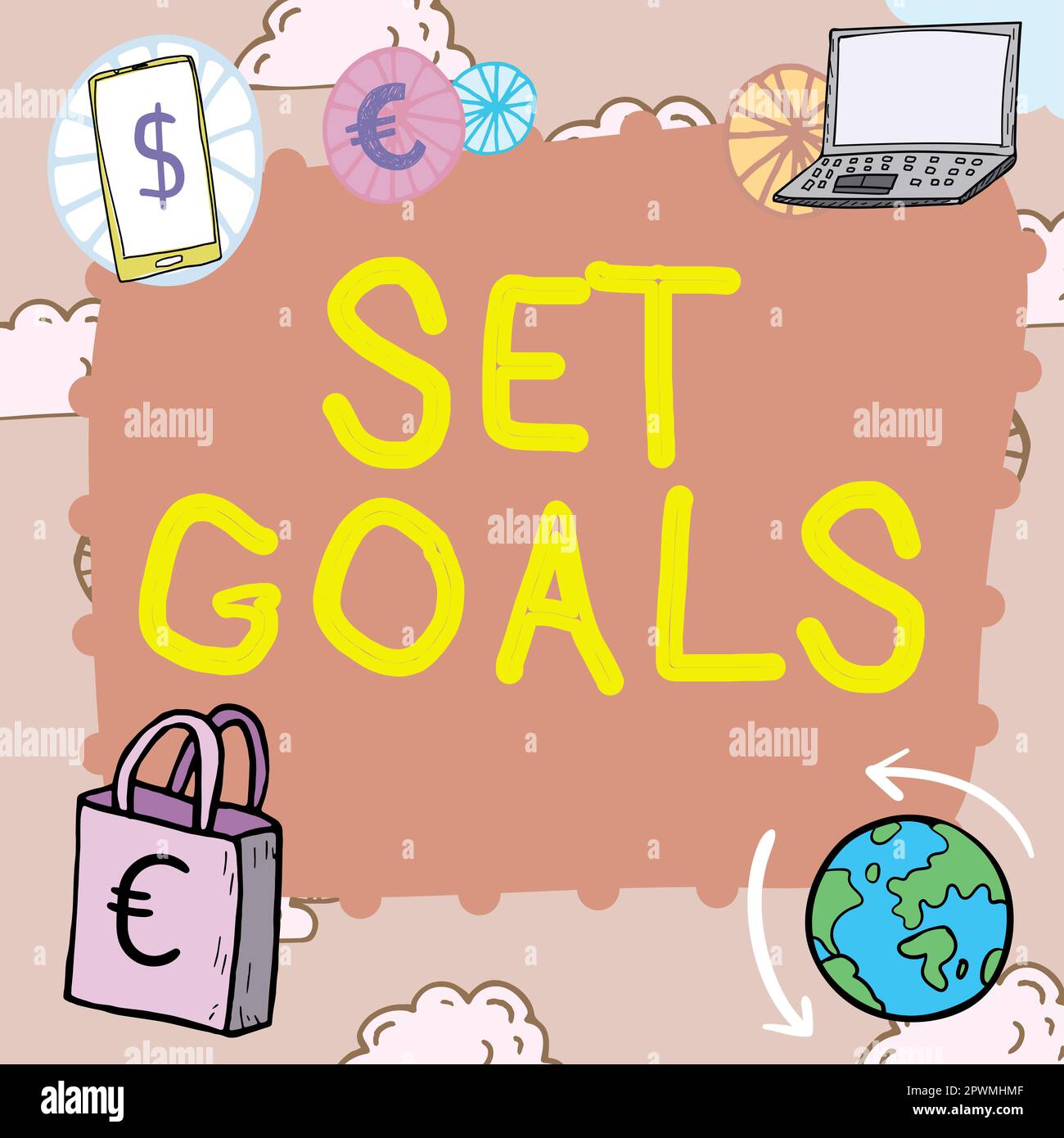 Inspiration showing sign Set Goals, Business approach Defining or ...