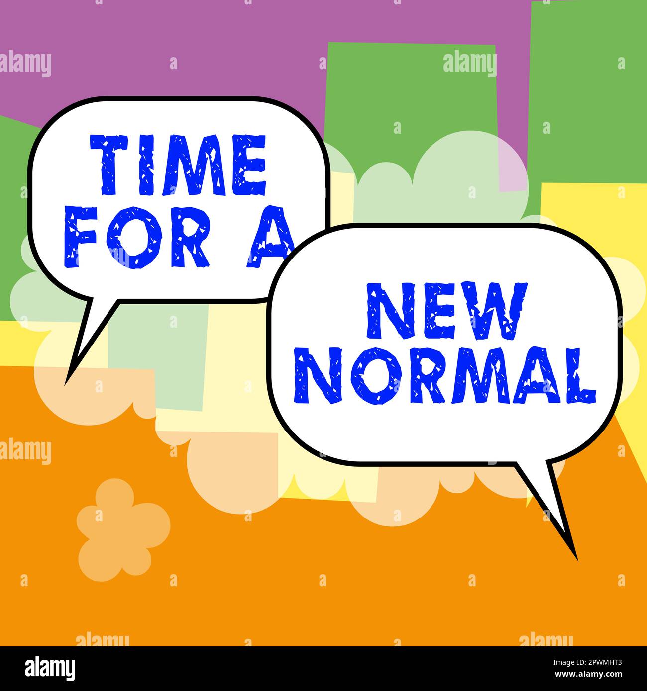 Conceptual display Time For A New Normal, Concept meaning Make a big ...