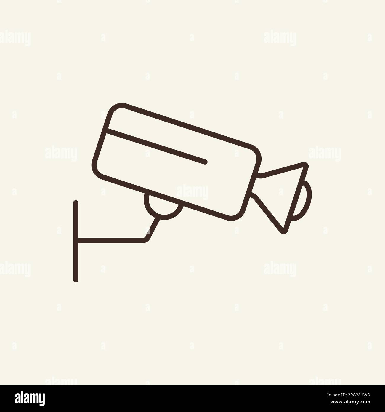 Camera cctv icon monochrome Stock Vector Images - Alamy