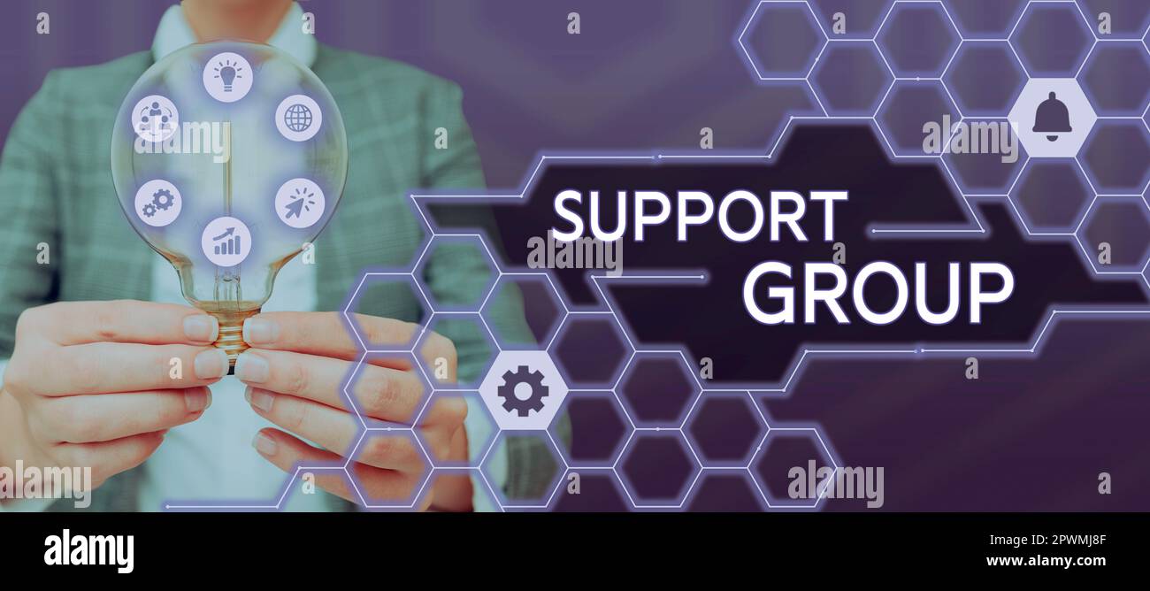 Hand writing sign Support Group, Conceptual photo number of people ...