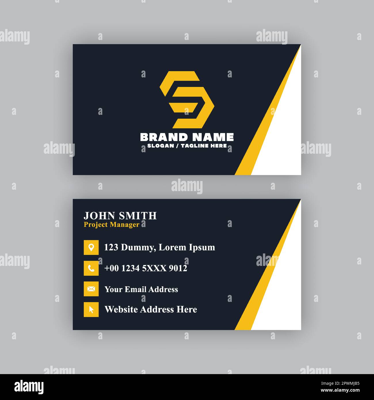 Simple, modern and elegant business card design template. Editable ...
