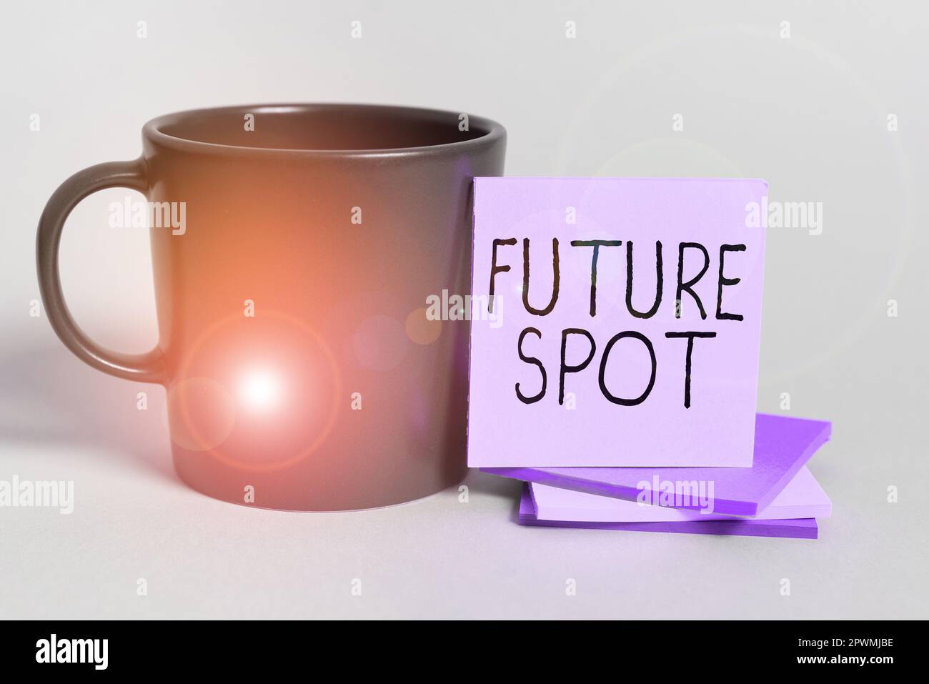 Handwriting text Future Spot, Concept meaning refers to an action that ...