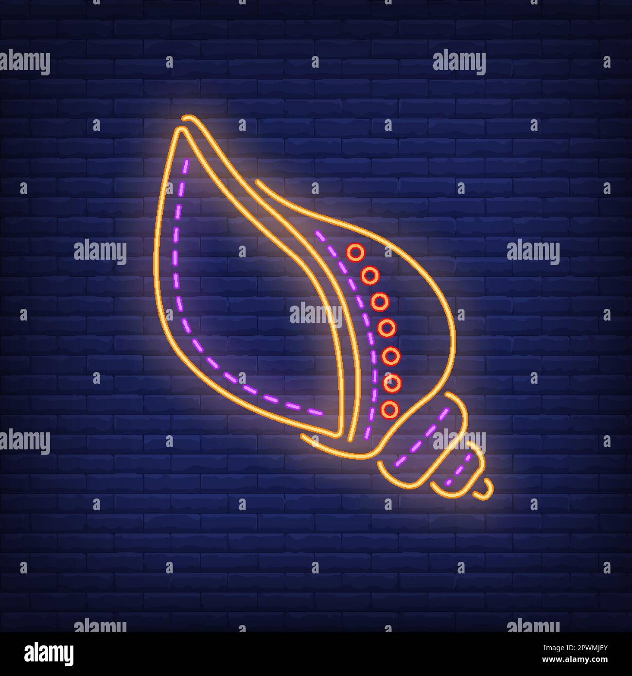 Conch neon sign Stock Vector Image & Art - Alamy