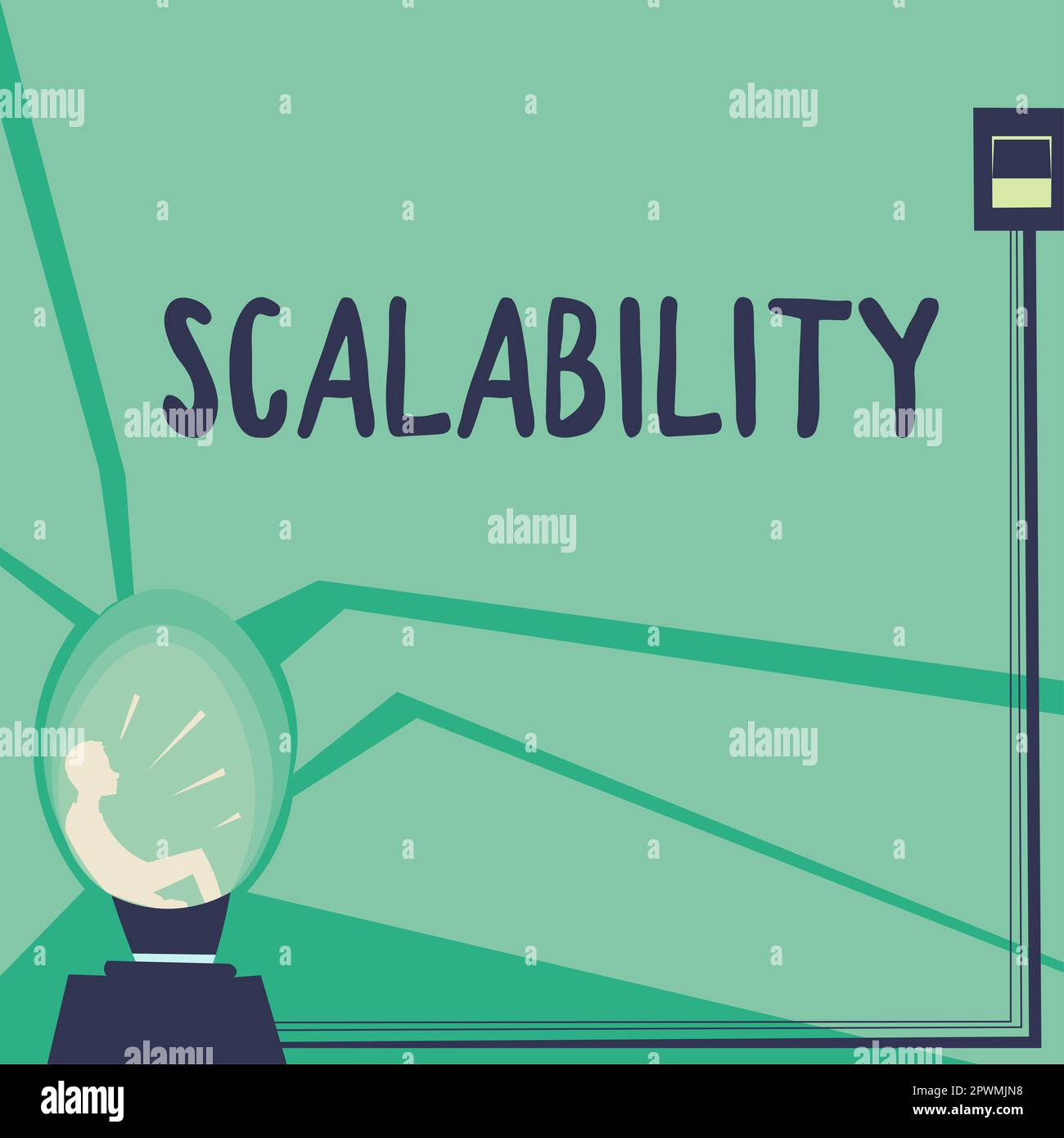Text sign showing Scalability, Concept meaning capable of being easily ...