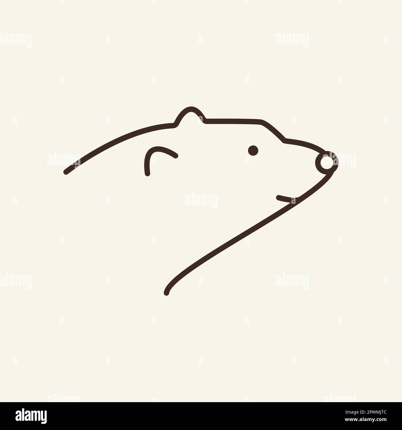 Bear line icon Stock Vector Image & Art - Alamy