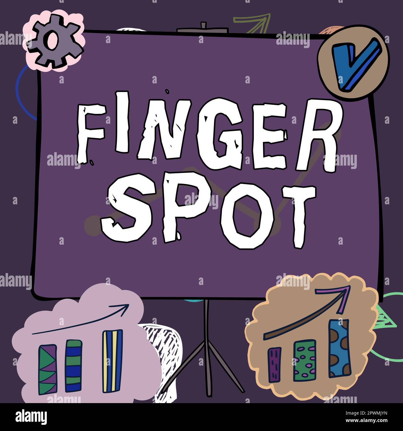Sign displaying Finger Spot, Concept meaning Small fluid-filled ...