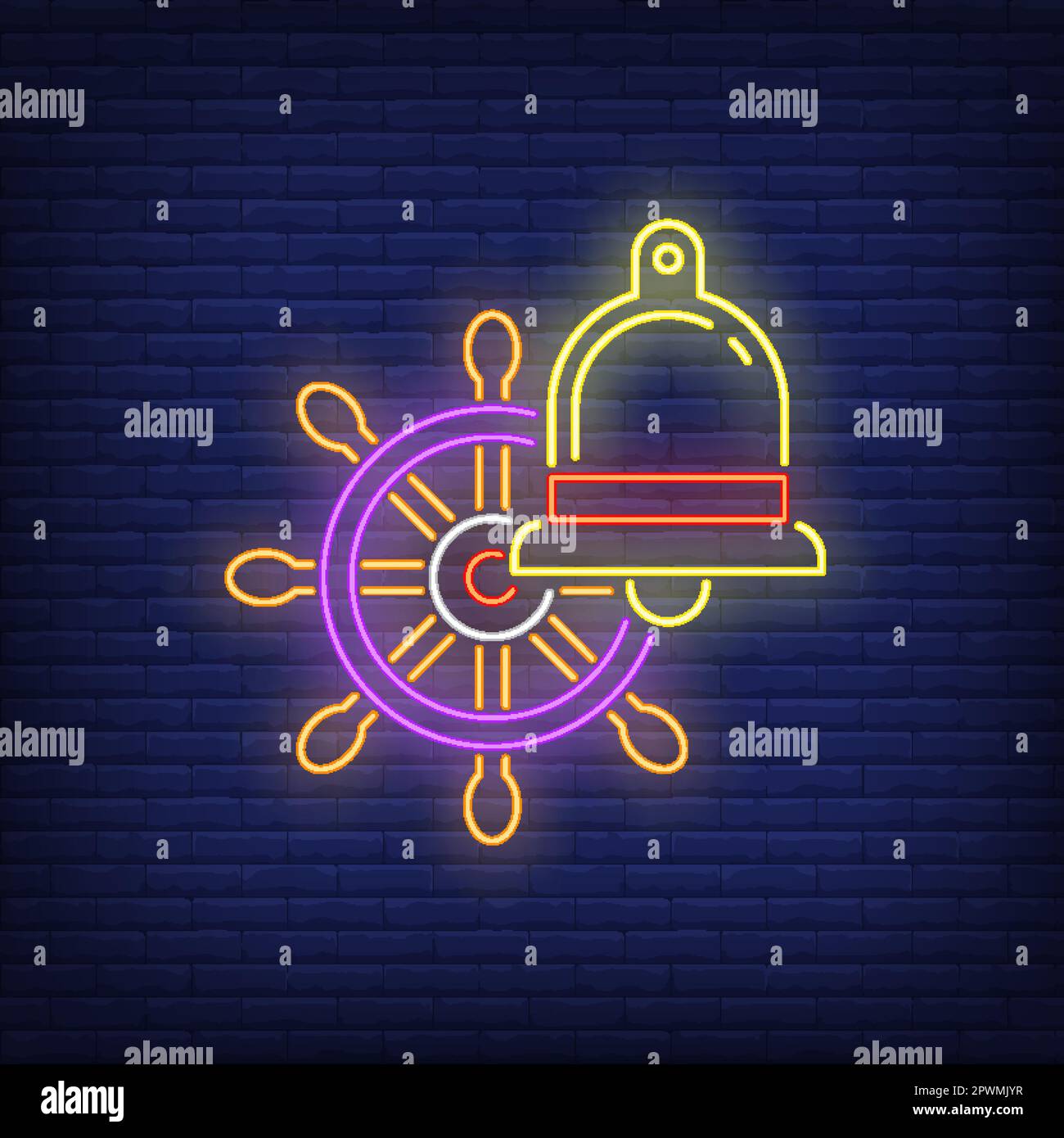 Bell marine flat icon Stock Vector Images - Alamy