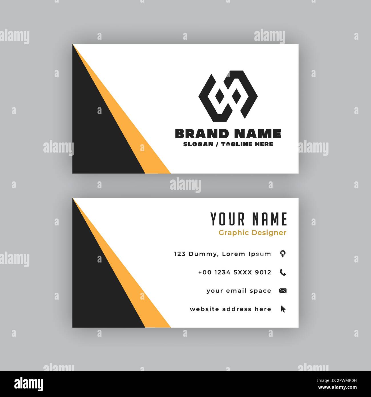 Simple, modern and elegant business card design template. Editable ...