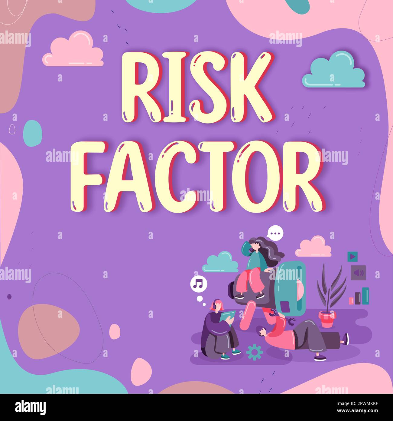Conceptual caption Risk Factor, Word Written on Something that rises ...