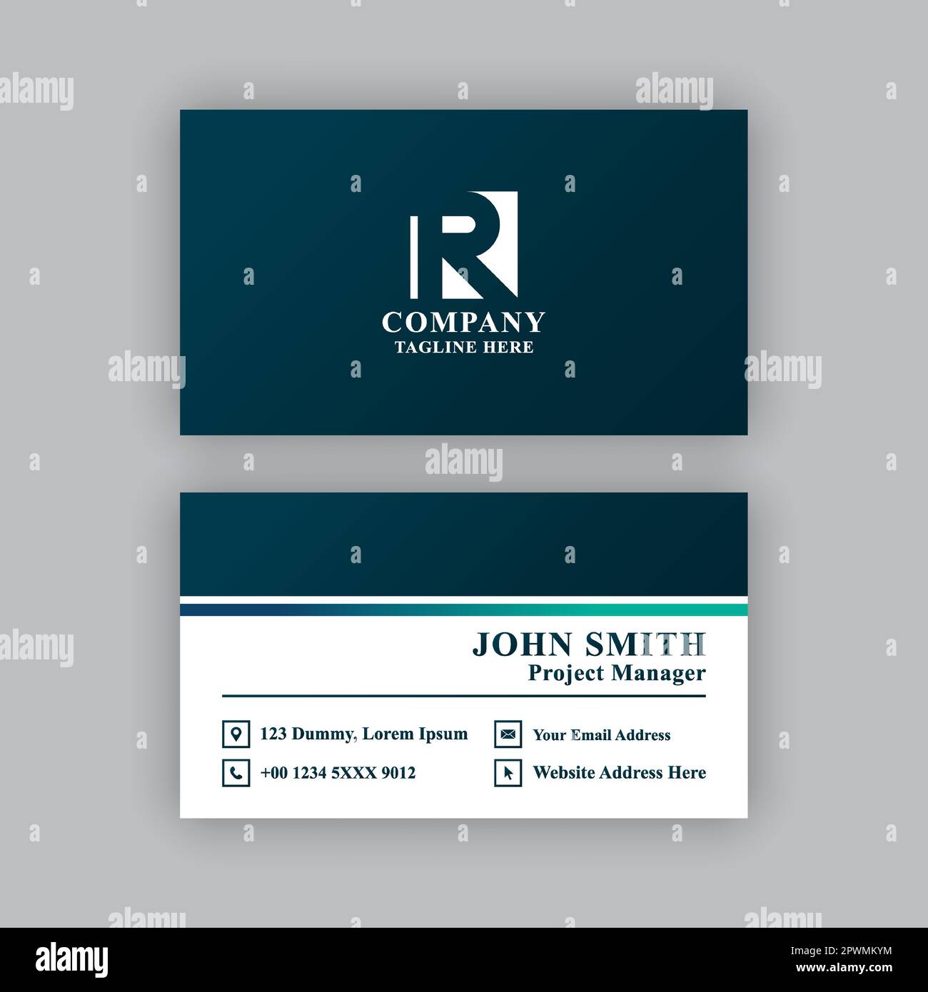Simple, modern and elegant business card design template. Editable ...