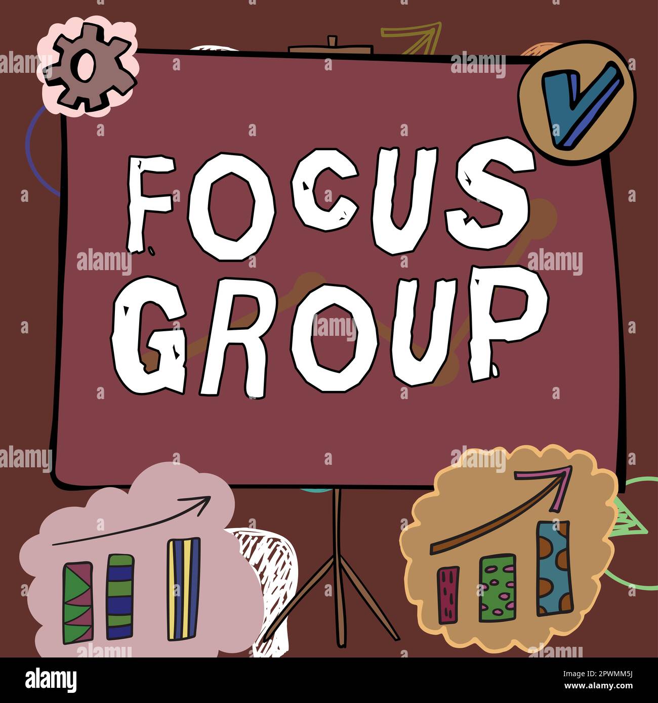 Conceptual display Focus Group, Word for group of people responsible to ...
