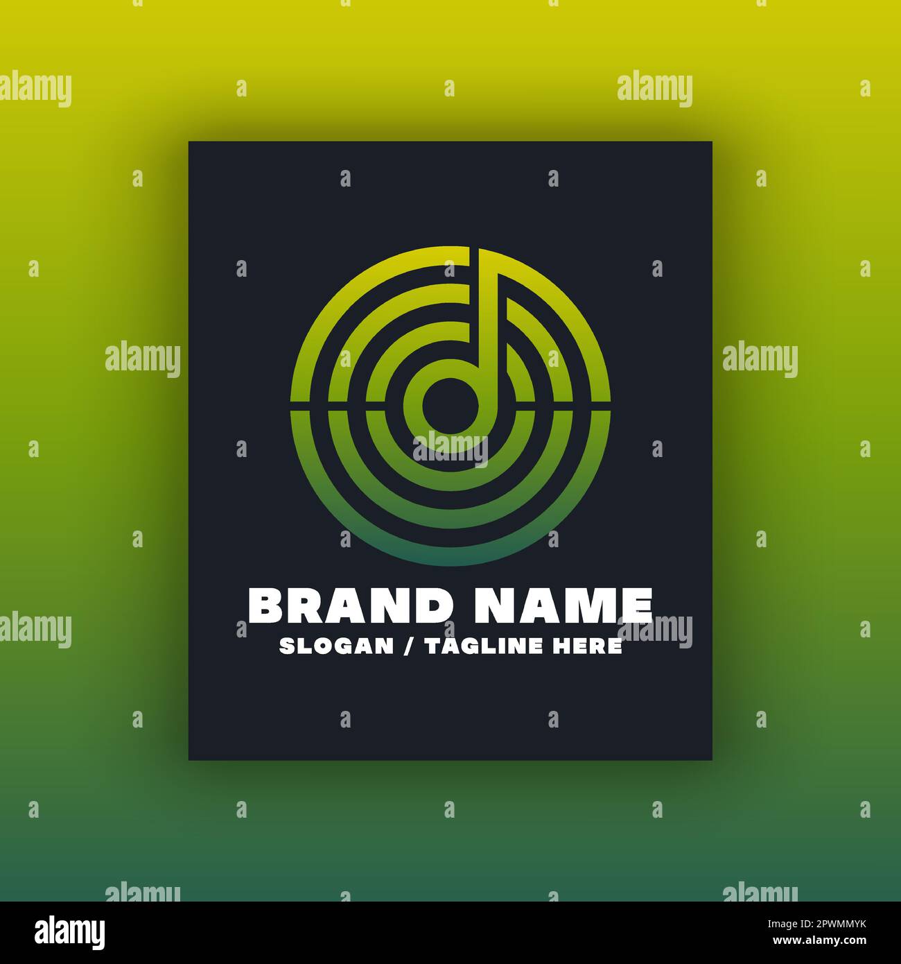 Musical logo design template.. Simple, modern, elegant and smooth. This ...