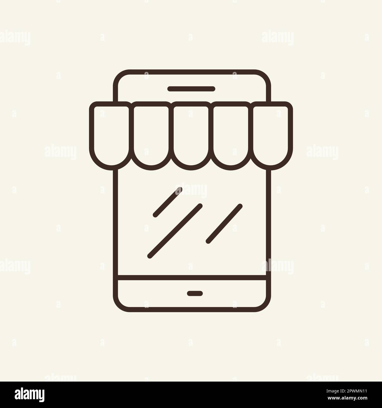 Internet store line icon Stock Vector Image & Art - Alamy