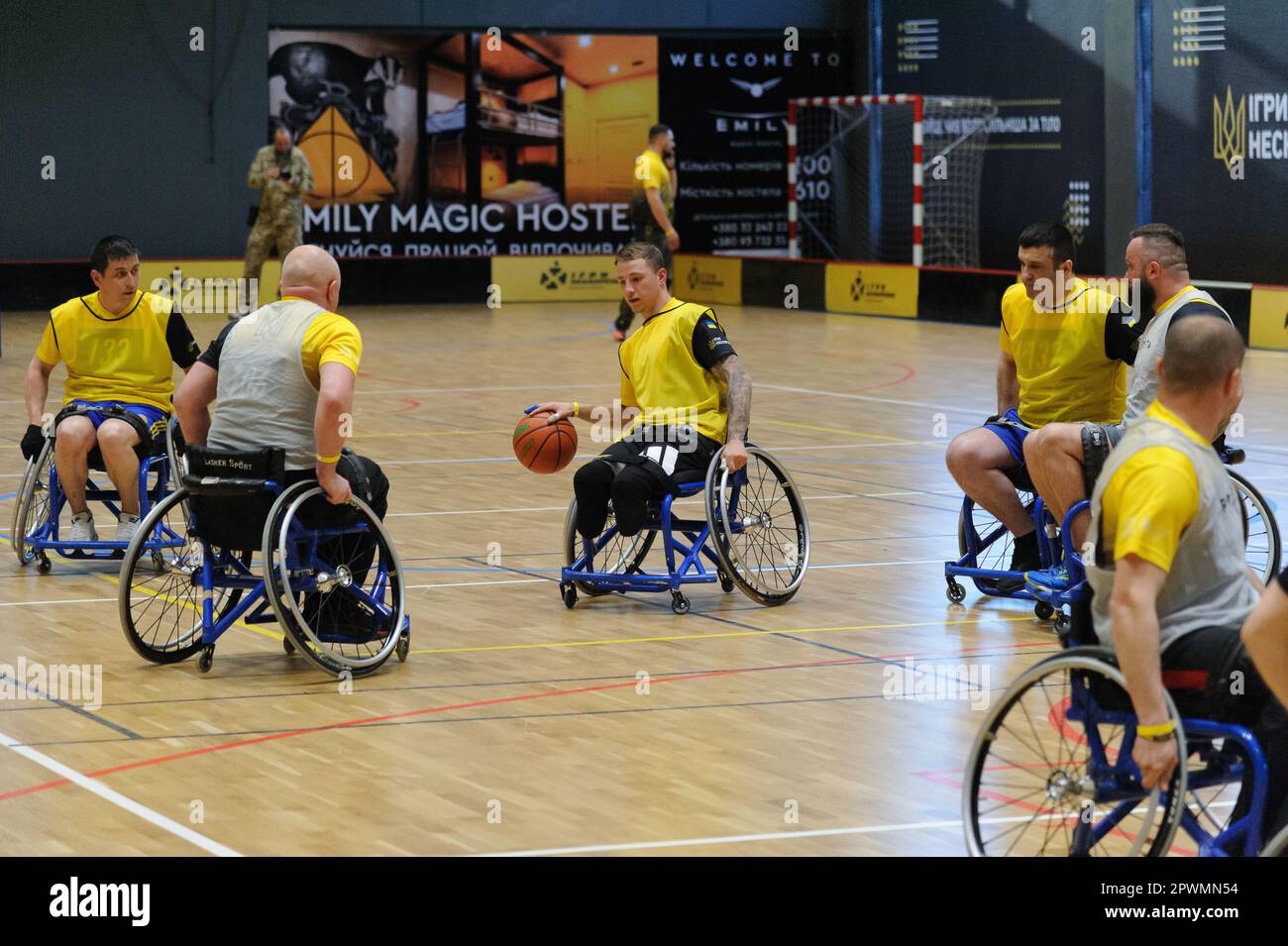 Ukrainian athletes compete at the Indoor Wheelchair Basketball ...