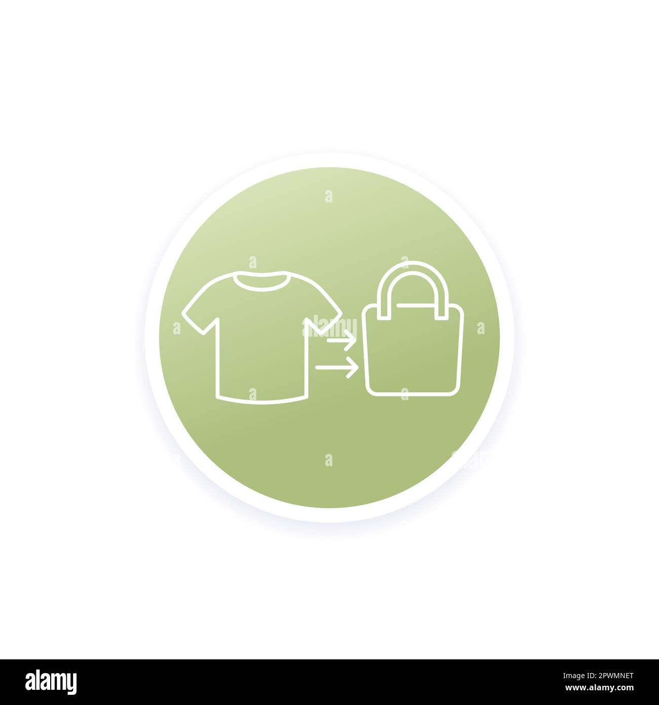 upcycling line icon, reuse old clothes, vector Stock Vector Image & Art ...