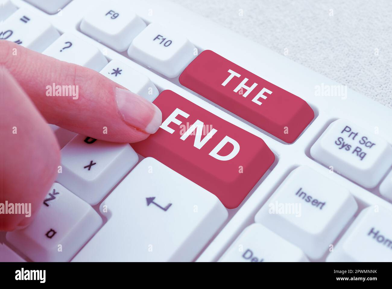 Conceptual caption The End, Internet Concept Final part of play ...