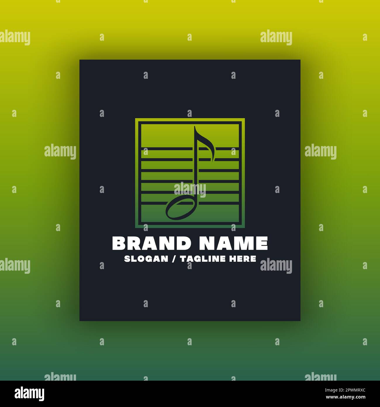 Musical logo design template. Simple, modern, elegant and smooth. This ...