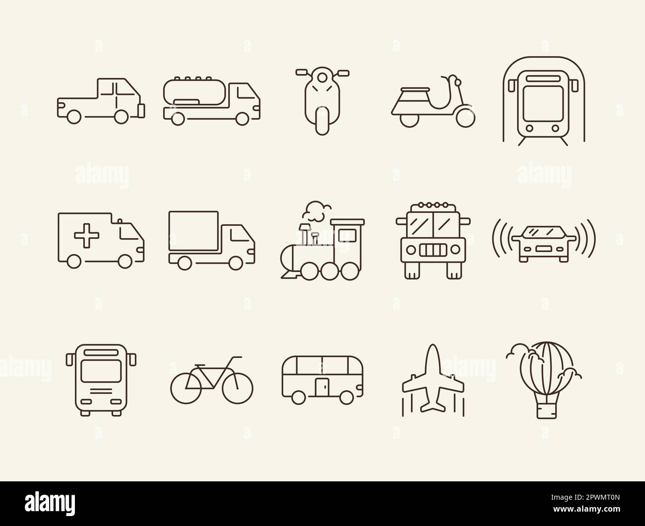 Vehicle line icon set Stock Vector Image & Art - Alamy