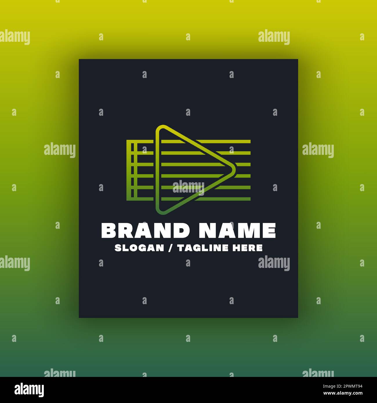 Musical logo design template. Simple, modern, elegant and smooth. This ...