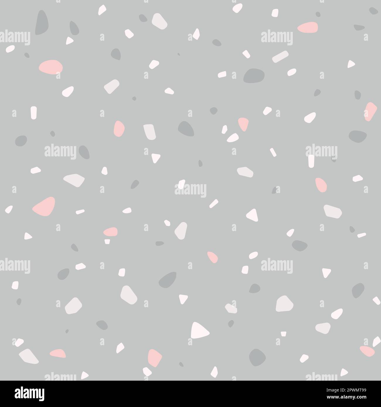 Terrazzo vector seamless pattern. Granite mosaic, marble, stones, rocks ...