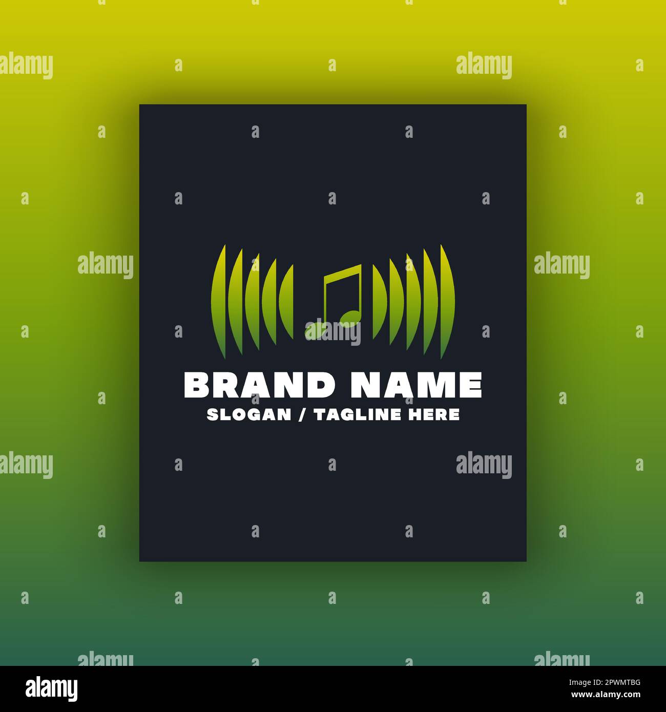 Musical logo design template. Simple, modern, elegant and smooth. This ...