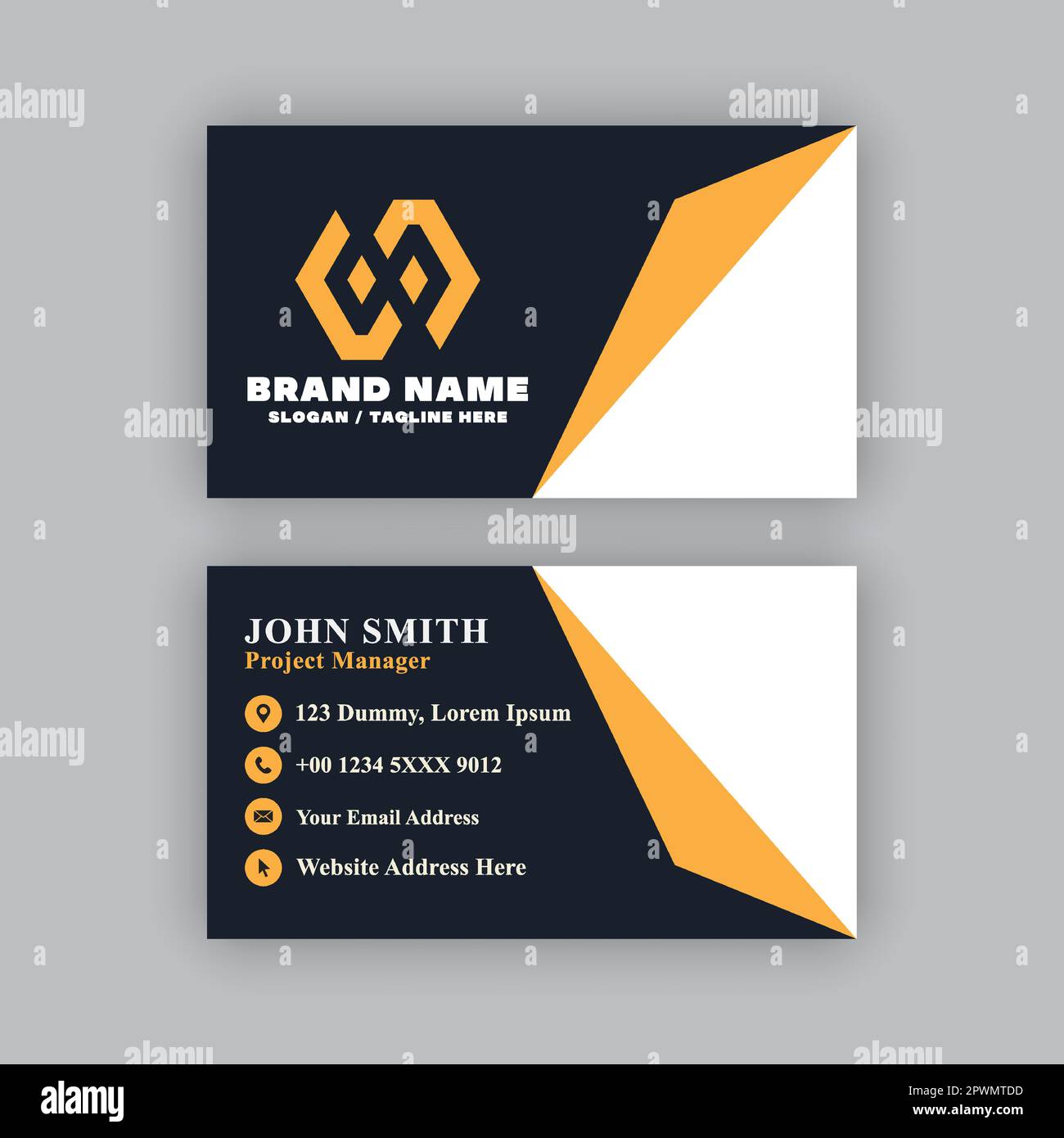 Simple, modern and elegant business card design template. Editable ...