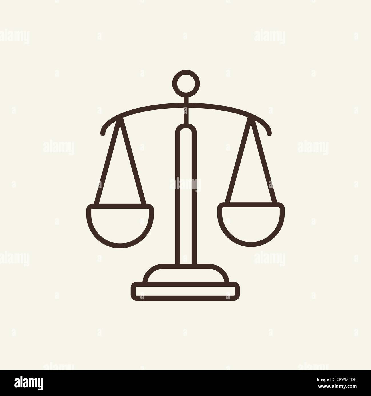 Scales single line illustration Stock Vector Images - Alamy