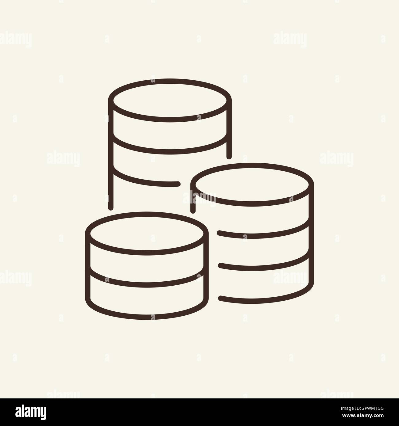 Coins line icon Stock Vector Image & Art - Alamy