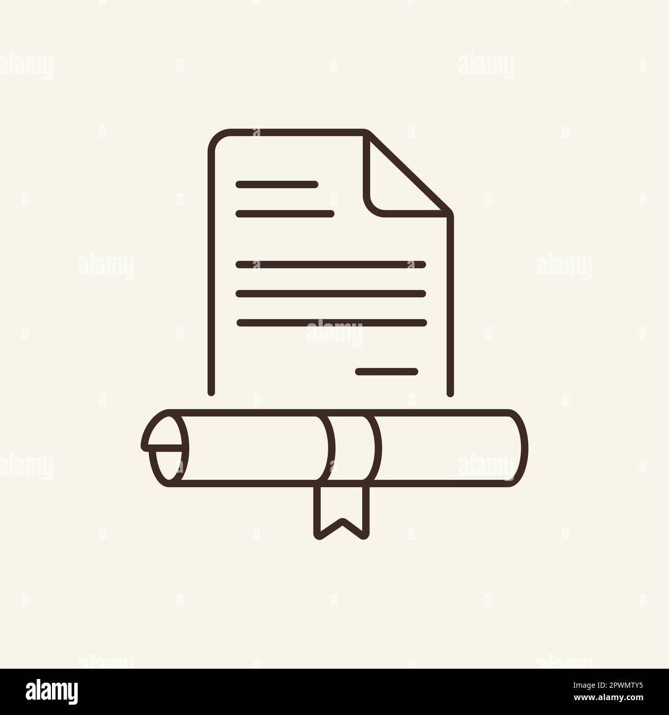 Diploma concept icon linear Stock Vector Images - Alamy