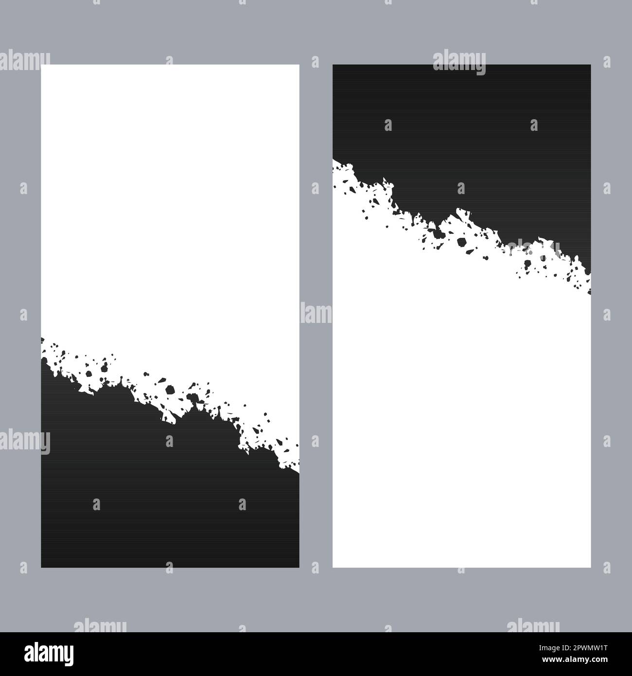 Abstract black and white banner template. Editable, resizable, EPS 10 ...