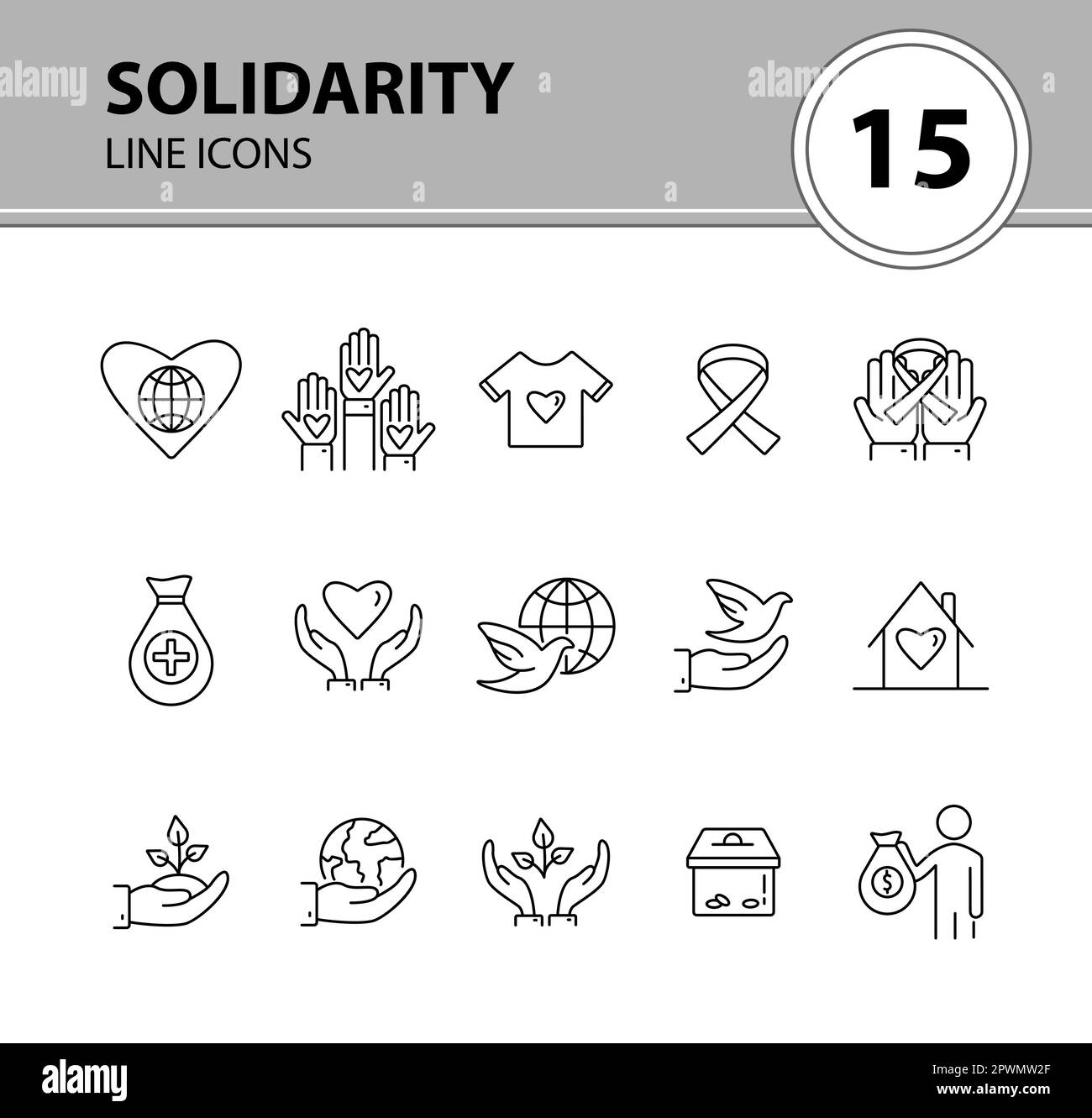 Peace and solidarity Black and White Stock Photos & Images - Alamy