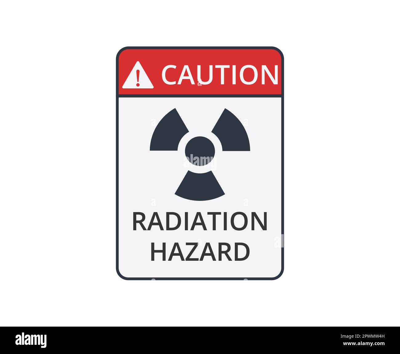 Isolated Caution Radiation Hazard Sign. Vector Illustration Stock ...
