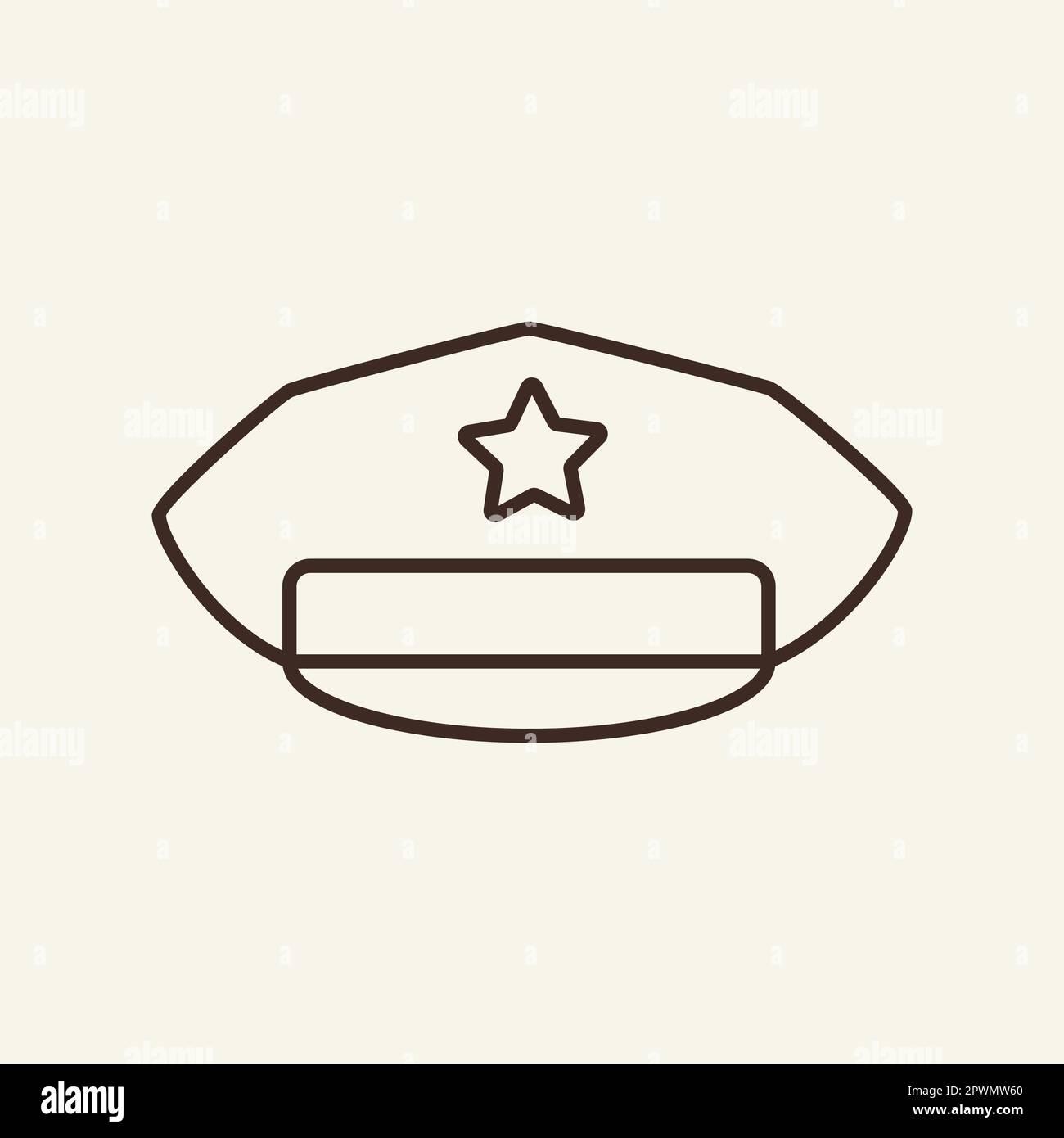 Police cap line icon Stock Vector Image & Art - Alamy