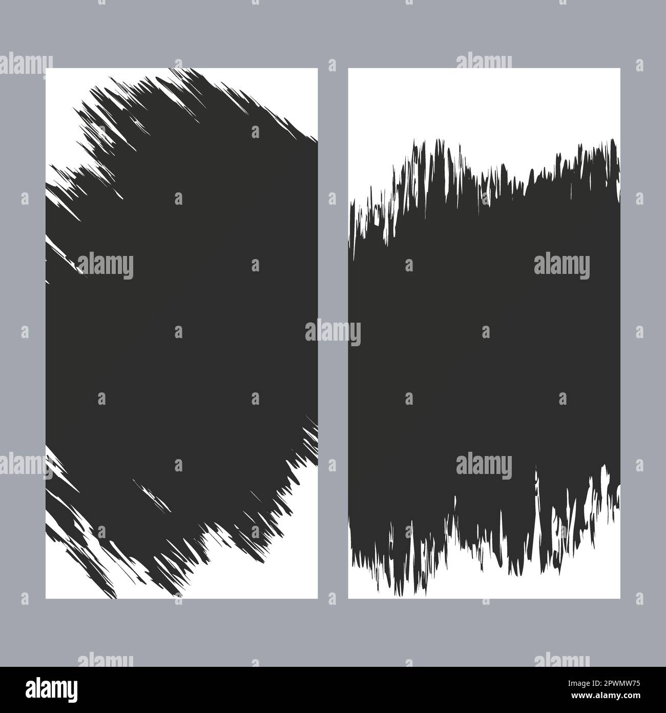 Abstract black and white banner template. Editable, resizable, EPS 10 ...
