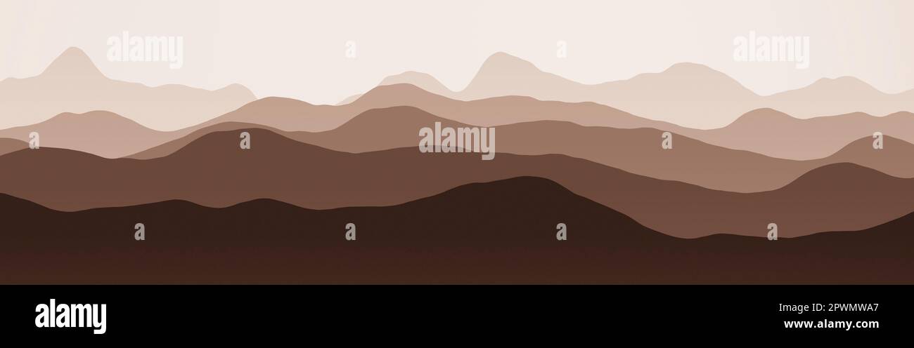 artistic mountains peaks natural mountainscape - wide computer graphic ...