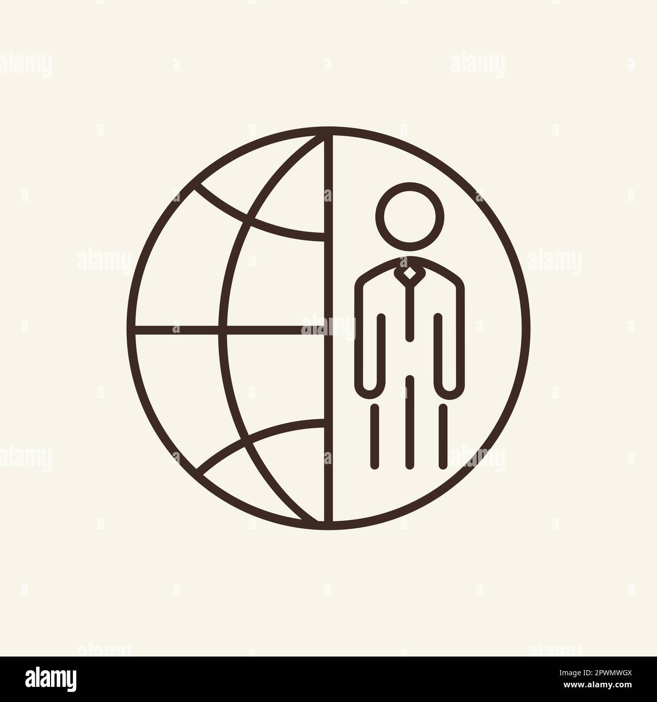 Global career icon simple hi-res stock photography and images - Alamy