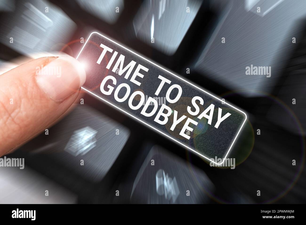 Text sign showing Time To Say Goodbye, Internet Concept Bidding ...