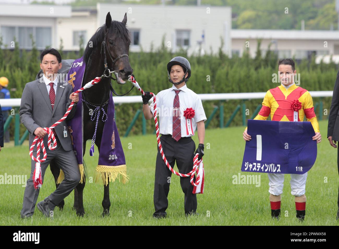 Kyoto, Japan. 30th Apr, 2023. Justin Palace and jockey Christophe ...