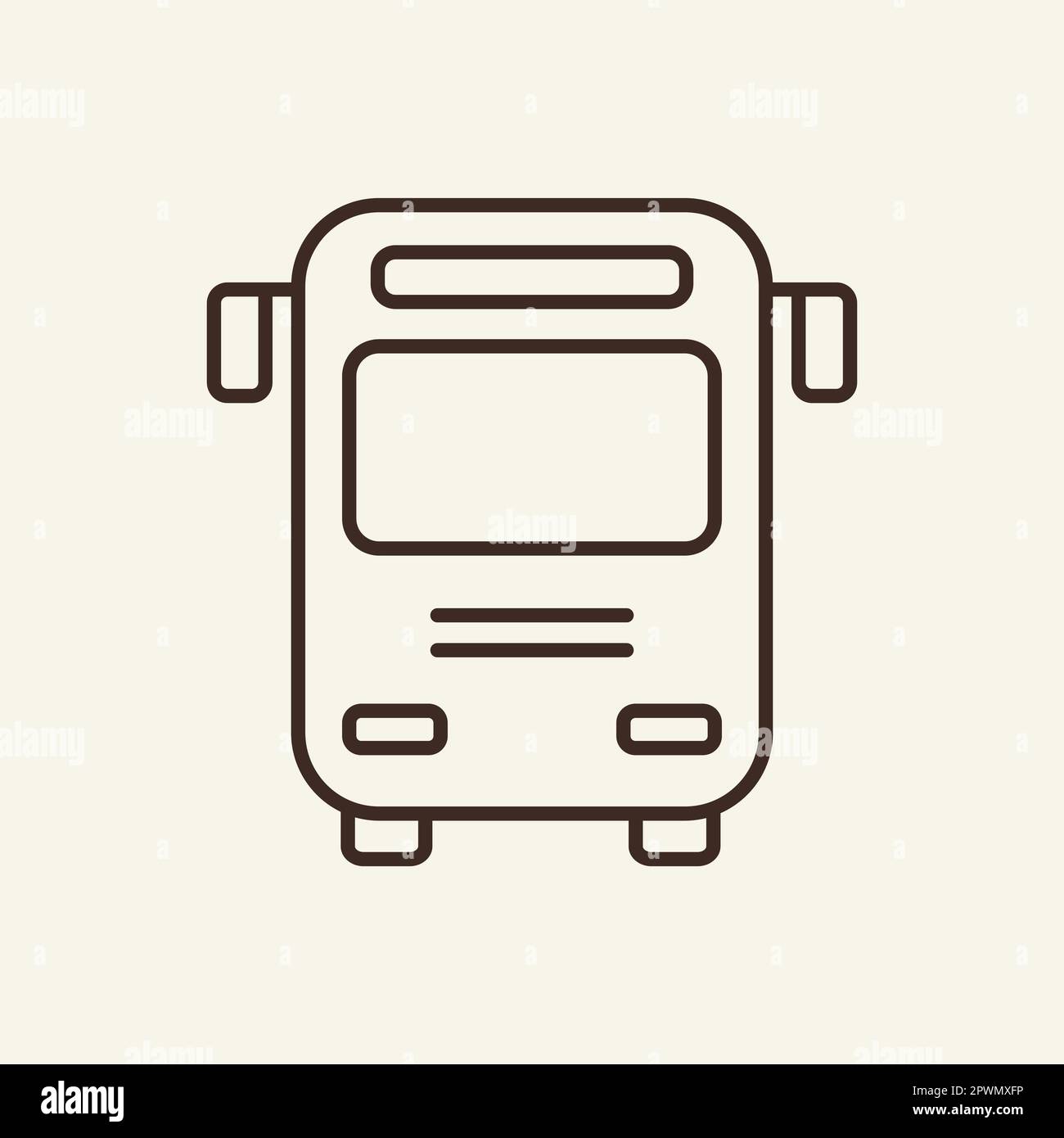 Bus line icon Stock Vector Image & Art - Alamy