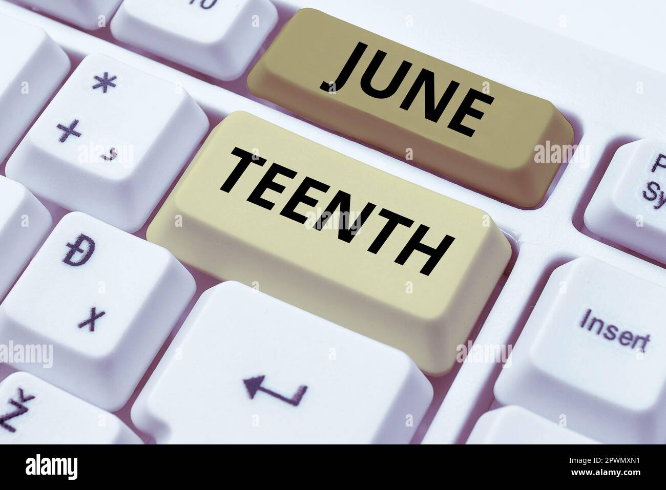 Hand writing sign June Teenth, Word for legal holiday in the United ...