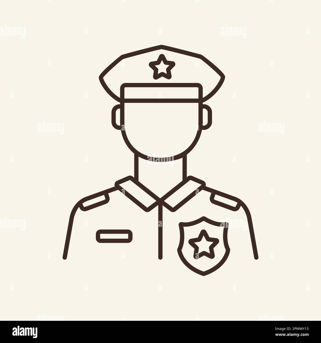 Captain line icon outline Stock Vector Images - Alamy