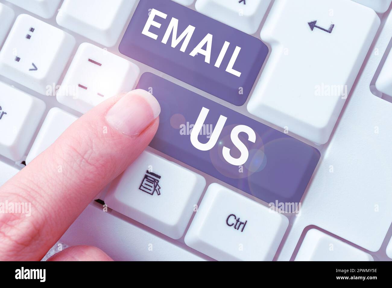 Conceptual display Email Us, Internet Concept Sending a commercial ...