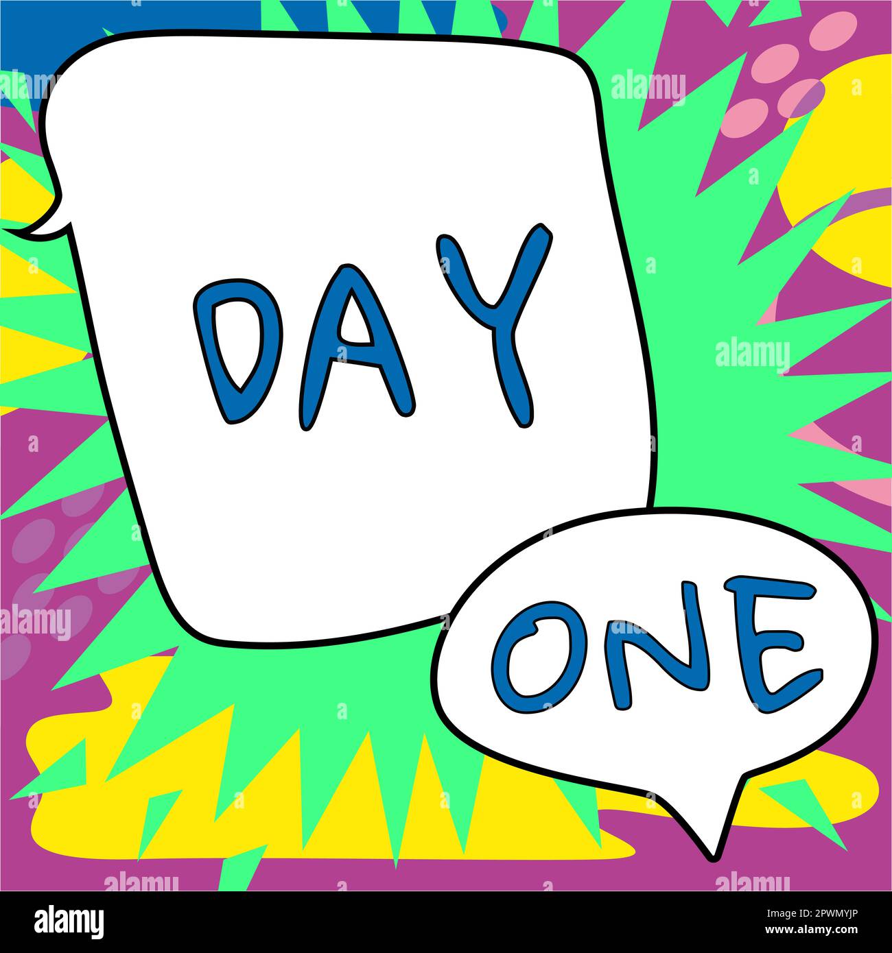 Conceptual caption Day One, Business overview Start moment First step ...