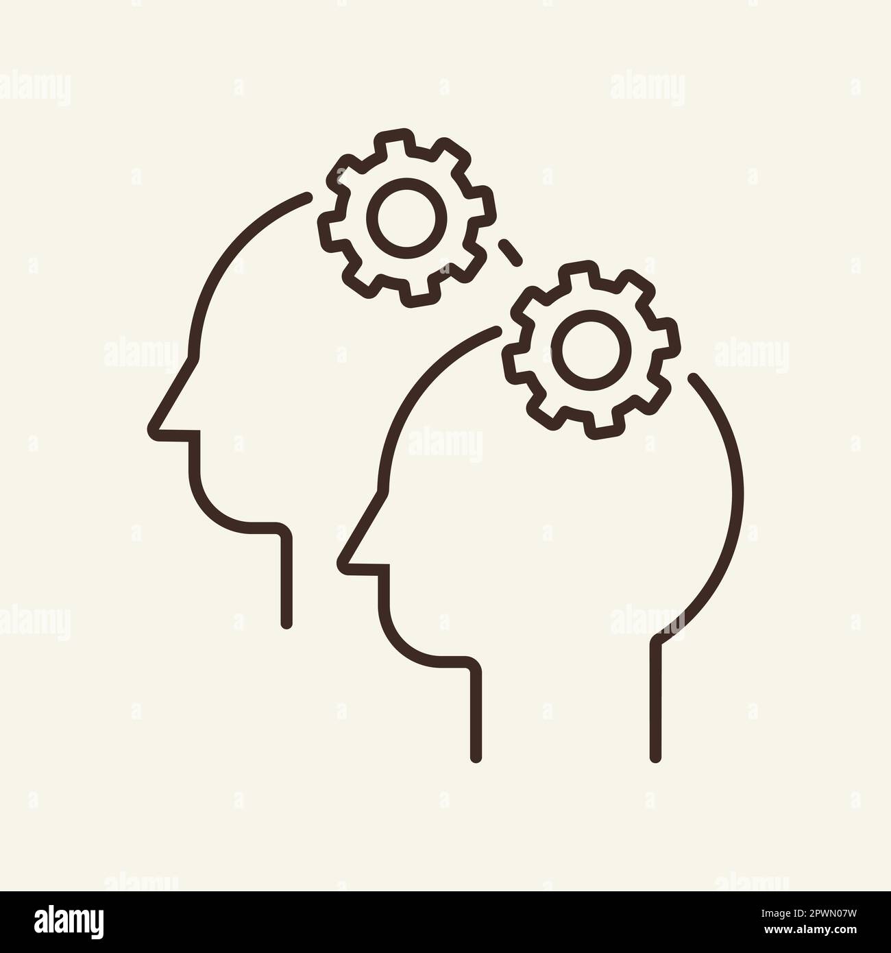 Thinking line icon Stock Vector Image & Art - Alamy