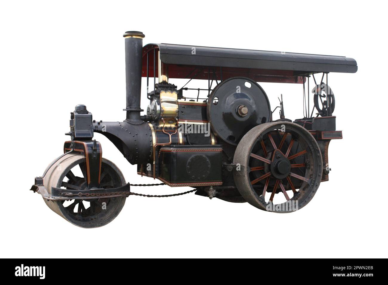 A Vintage Black Coal Fired Steam Traction Engine Stock Photo - Alamy