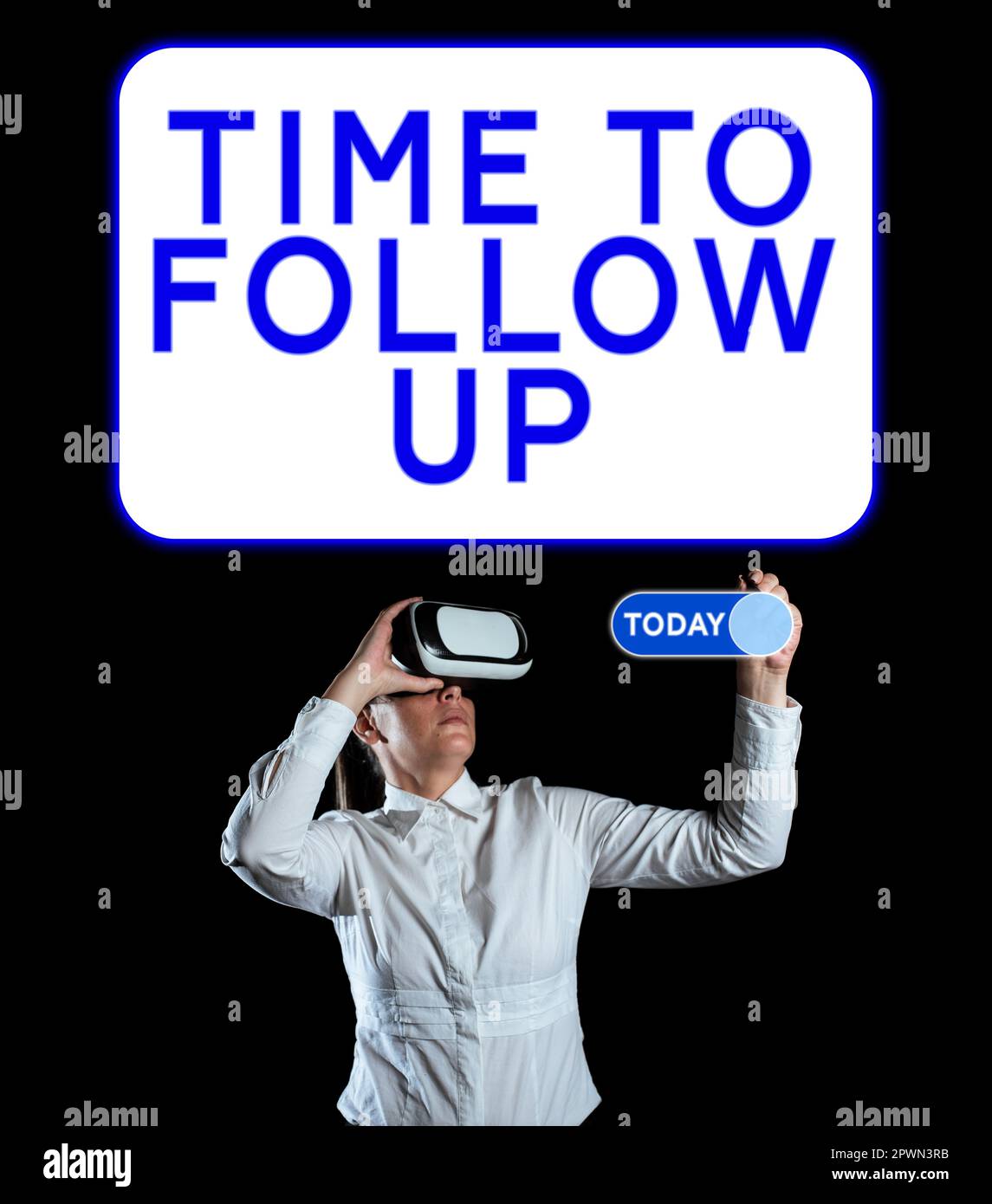 Hand writing sign Time To Follow Up, Concept meaning Enquiry of the ...