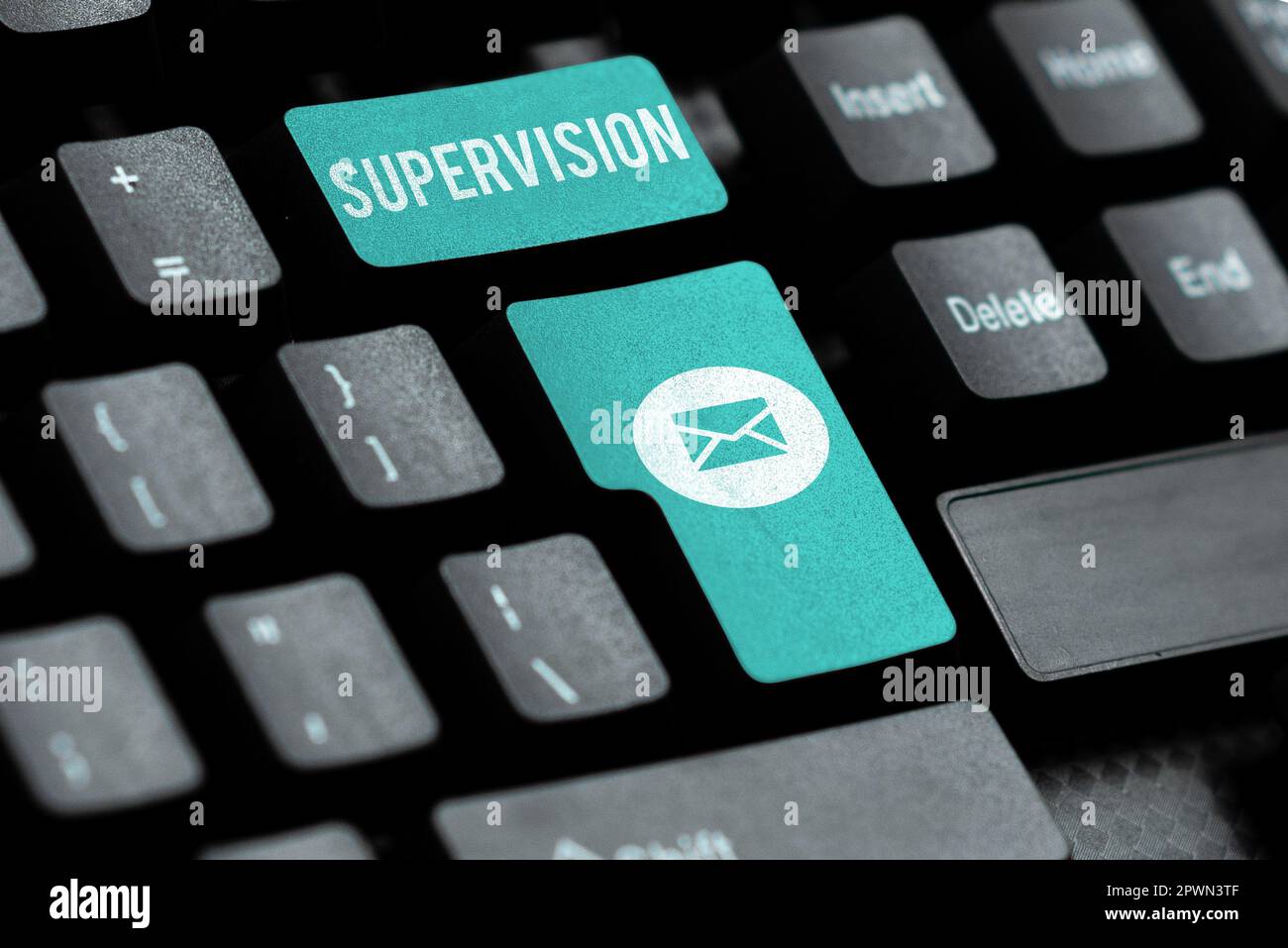 Conceptual display Supervision, Word Written on monitoring and ...