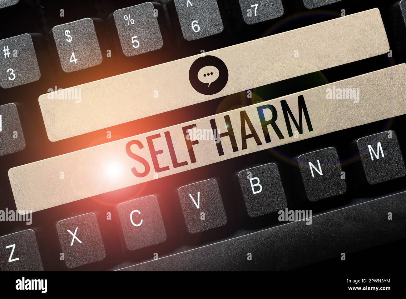 Conceptual display Self Harm, Concept meaning state of health and well ...