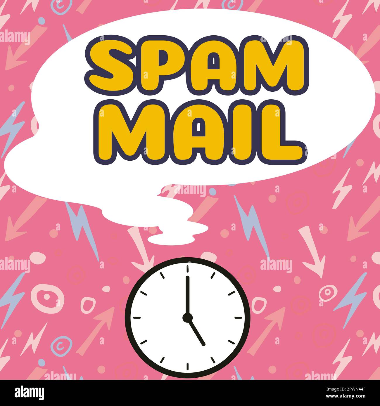 Text sign showing Spam Mail, Business idea Intrusive advertising ...