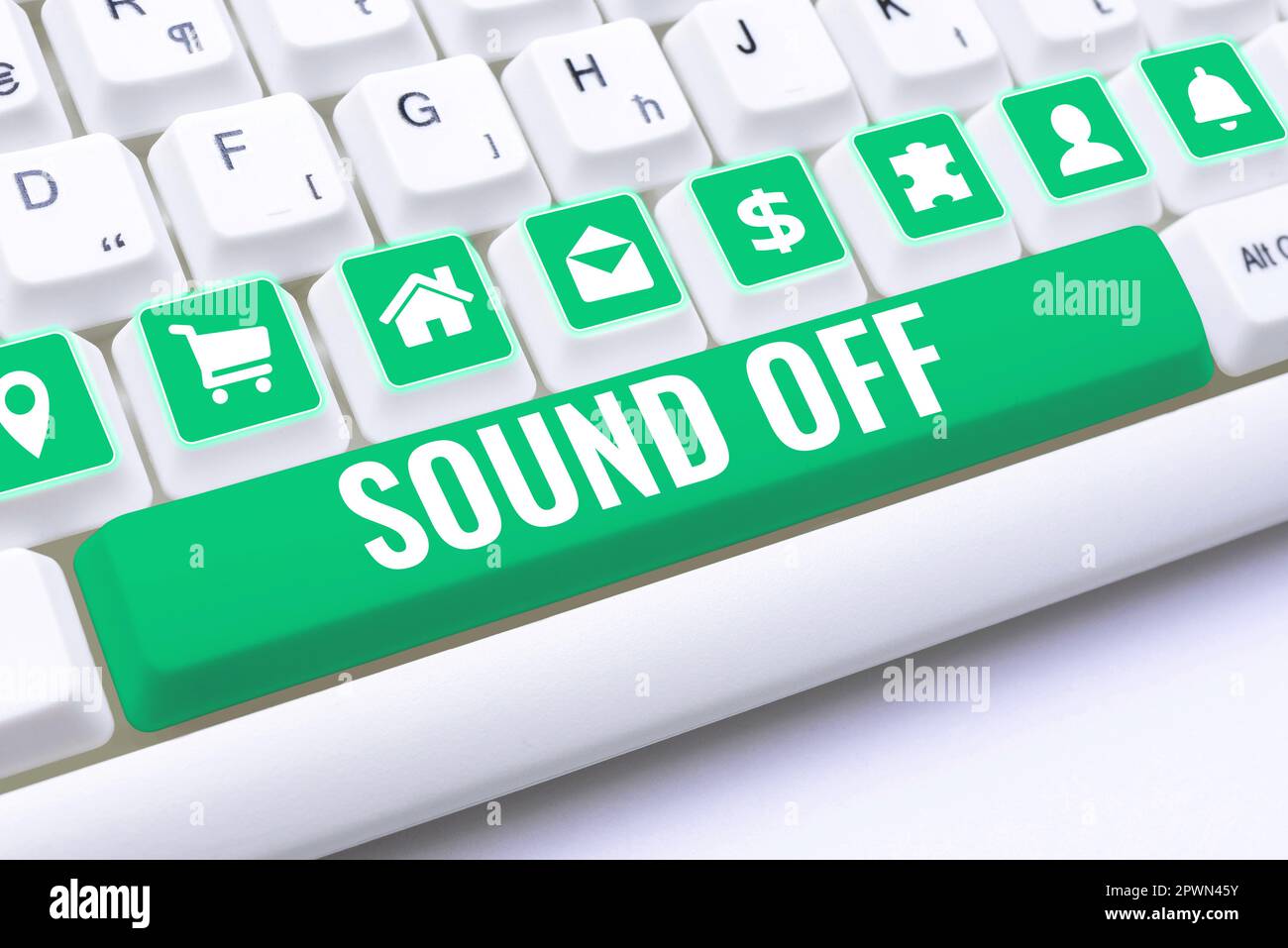 Sign displaying Sound Off, Business idea To not hear any kind of ...